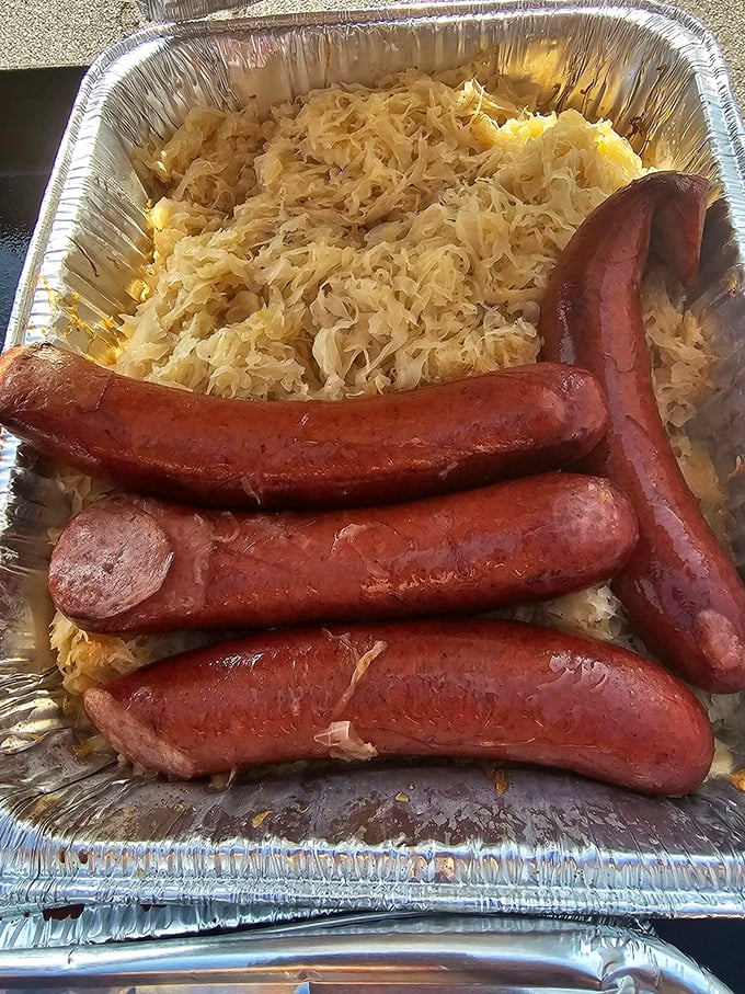 When kielbasa meets sauerkraut, it's not just a meal—it's a cultural handshake that spans generations and continents. Pure comfort on a plate.