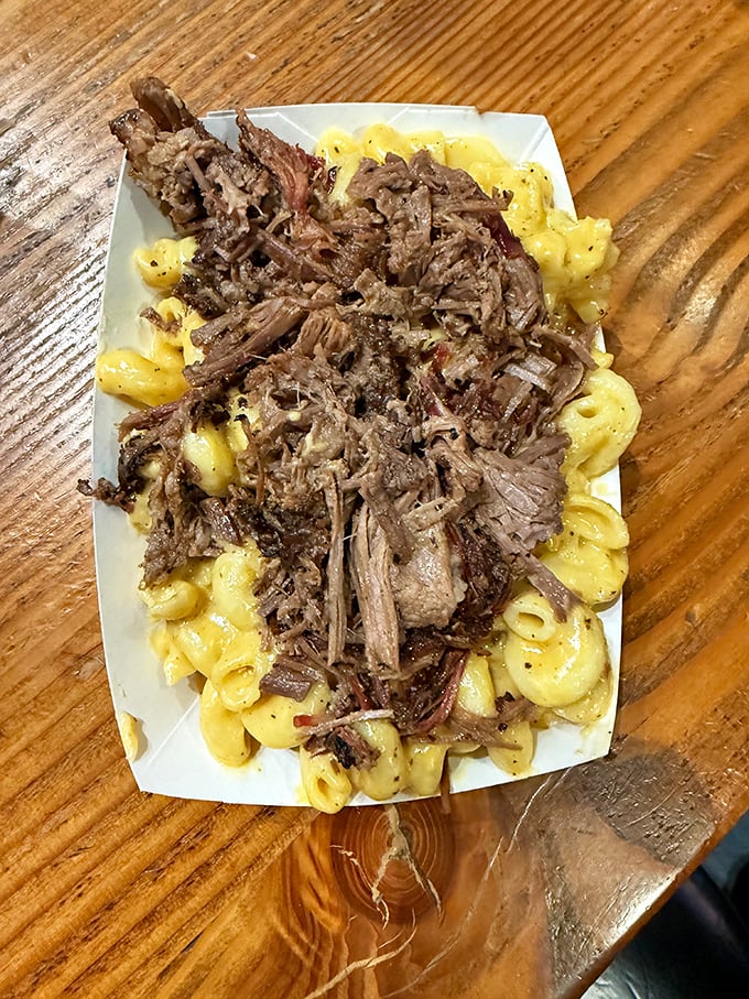 Brisket and mac and cheese—the Fred Astaire and Ginger Rogers of comfort food, dancing together in perfect harmony on your plate.