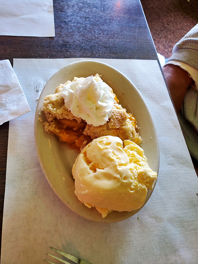 Pie à la mode: where warm apple filling meets cold ice cream in a temperature tango that proves opposites really do attract, especially in dessert form.