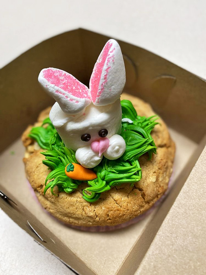 Easter has never looked so delicious—a bunny cookie that's too cute to eat, until you remember that's exactly what it's made for.