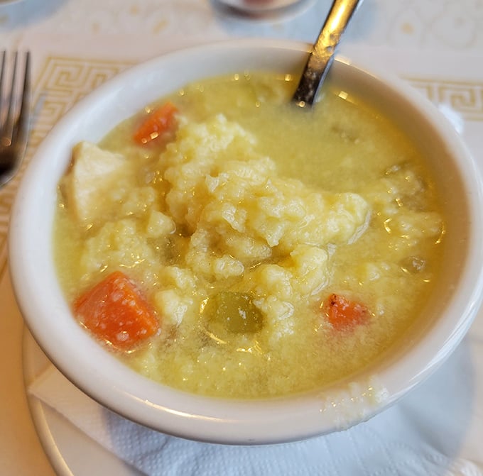 Chicken and dumpling soup that could make your grandmother both jealous and proud. Those carrots aren't just for color—they're little orange flavor bombs.