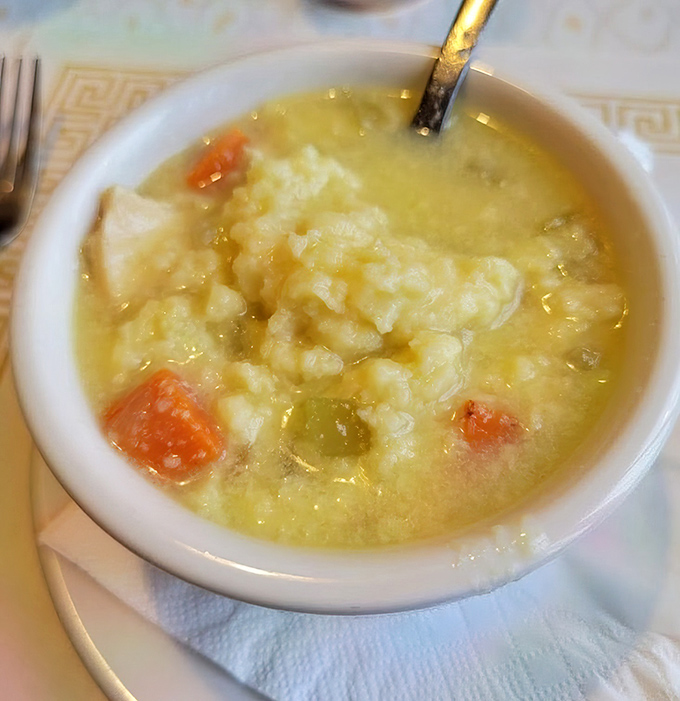 This chicken and dumpling soup doesn't just warm your body—it retroactively improves your childhood memories. Comfort in a bowl.