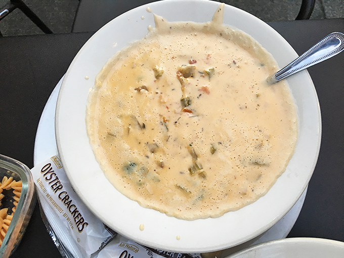 The legendary clam chowder in all its creamy glory. Rich, velvety, and packed with tender clams—this is what comfort tastes like in Oregon.