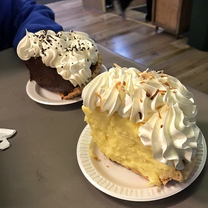 Life-affirming cream pies crowned with clouds of whipped cream—desserts your grandmother would approve of but could never quite replicate.