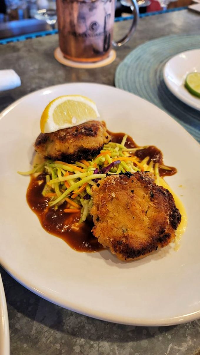 These crab cakes aren't those sad, bready pucks you find at wedding buffets. These are the real deal—crispy exterior giving way to sweet, succulent crab.