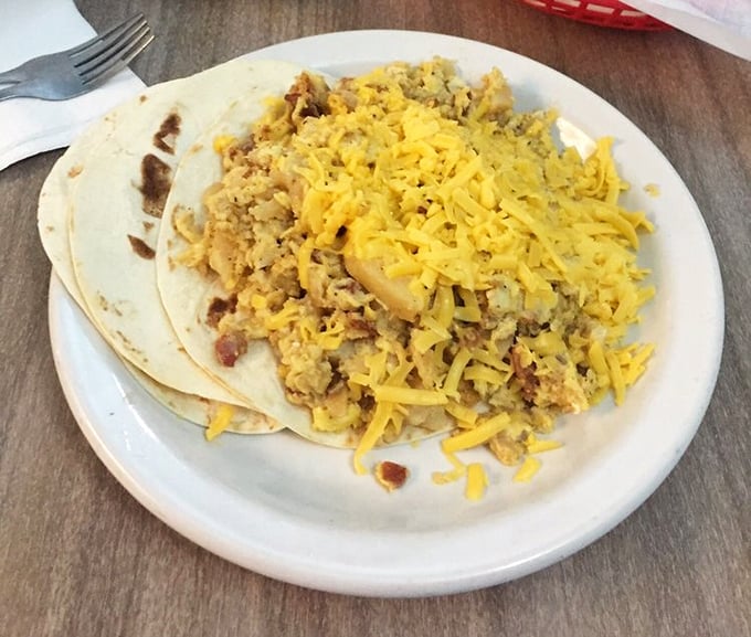 The legendary Don Juan tacos arrive looking like they've been working out at the gym—beefy, substantial, and guaranteed to satisfy.