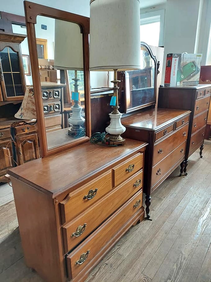 These aren't just dressers—they're solid wood time machines from when furniture was built to outlast the mortgage.
