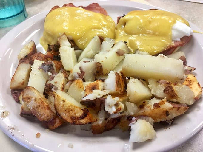 Eggs Benedict done right—where hollandaise sauce doesn't come from a packet and potatoes are given the respect they deserve.