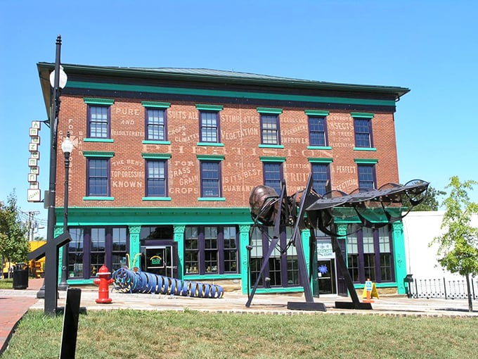 This historic brick building with its quirky dragonfly sculpture proves Lynchburg embraces both its past and artistic future.