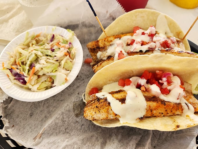 Seafood tacos this beautiful should have their own Instagram account. Crispy, creamy, and fresh—the coastal trifecta of perfection.
