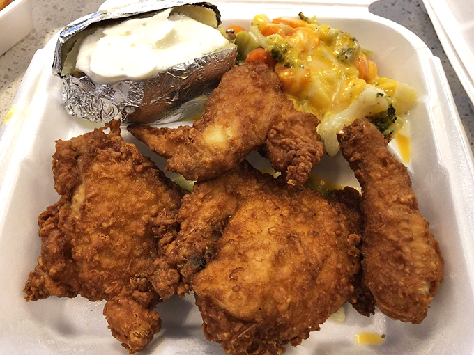 Fried chicken that would make Colonel Sanders weep with jealousy, served with sides that don't play second fiddle to the star attraction.