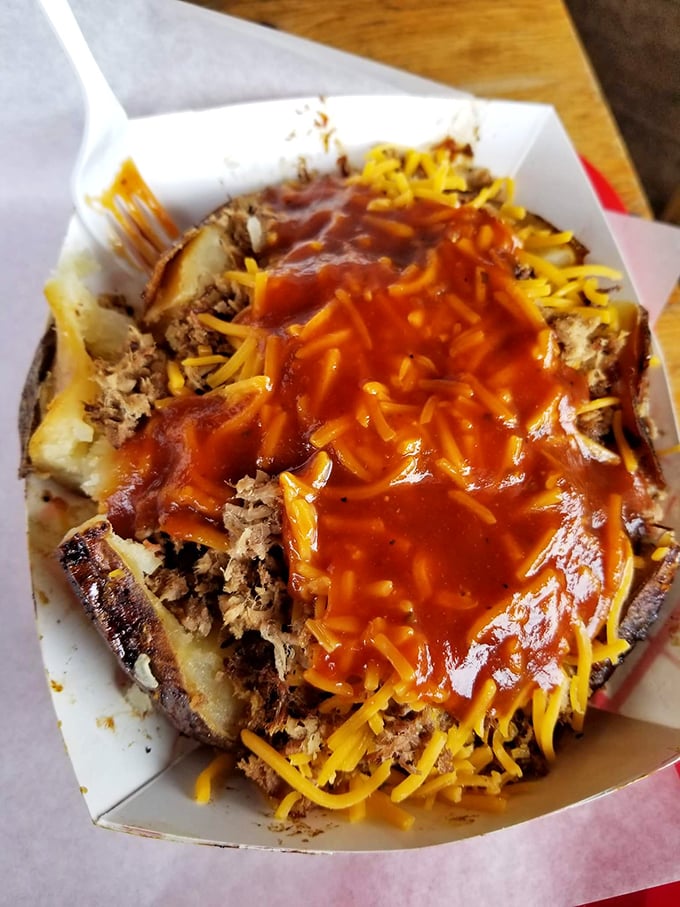 The loaded potato gets the Stanley's treatment—a mountain of meat, cheese, and sauce that makes you question why you'd eat potatoes any other way.