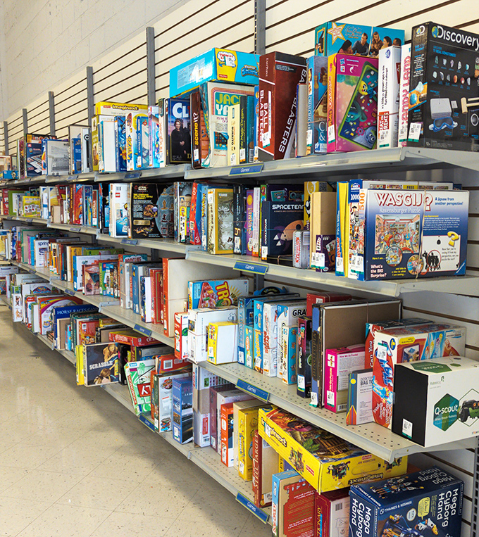 Board game bonanza! From Clue to Monopoly, these boxes hold rainy day entertainment waiting for a second chance.