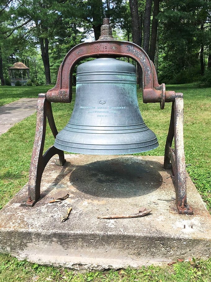 The historic town bell once summoned Eagles Mere residents to community gatherings – now it stands as a silent reminder of simpler times before text message alerts.