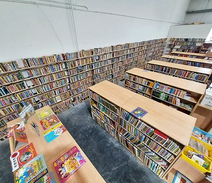 The children's section: where young minds discover worlds beyond Florida's beaches and theme parks. 