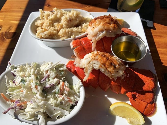 Lobster tails so perfectly cooked they could make a New Englander weep with joy. Served with drawn butter—nature's perfect dipping sauce.