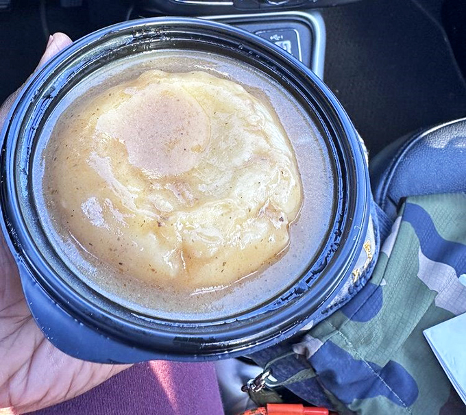Comfort in a container—these mashed potatoes don't need fancy swirls or truffle oil to make you feel like everything's right with the world.