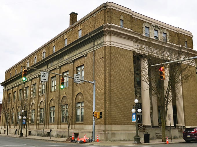 The majestic Masonic Temple building anchors downtown with architectural gravitas, a reminder that beauty and history don't require metropolitan price tags.