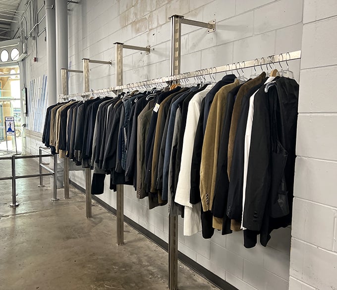 The men's suit section could outfit an entire law firm. These gently-used blazers and jackets are ready for their comeback tour in your wardrobe.