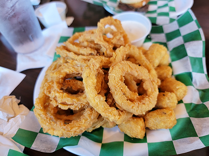 Onion rings at Tookie's aren't sides—they're main events, with a crunch that announces itself to everyone within earshot.
