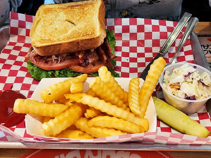 Patty Melt: The aristocrat of diner sandwiches—perfectly grilled bread embracing a juicy burger patty and melted cheese with the dignity it deserves.