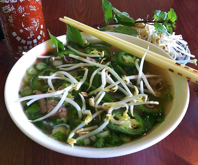 This aromatic bowl of pho showcases the diverse culinary offerings available in Cleveland's restaurant scene, though not specifically from Superior Restaurant.