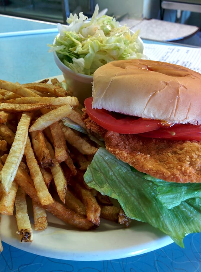 The legendary pork tenderloin sandwich that answers the eternal question: "Would you like some bun with your meat frisbee?"