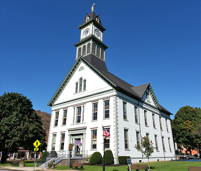 The Potter County Courthouse's clock tower has been keeping Coudersport on schedule since long before smartphones made time-checking a constant habit.