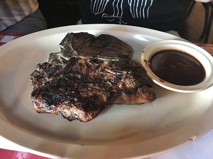 This ribeye doesn't need fancy garnishes or artistic plating – just a small lake of jus for dipping and your undivided attention.