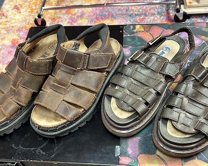 These aren't just sandals—they're time machines for your feet. Chunky soles that would make the 90s proud.