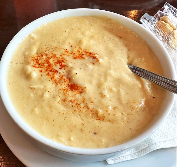 The legendary She Crab Soup—creamy, dreamy, and packed with sweet crab meat. Spoons have been known to disappear in its presence.