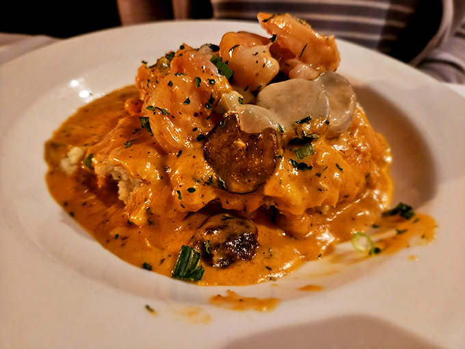 These shrimp and grits aren't just creamy – they're a silky, savory Southern symphony that might make you temporarily forget about steak altogether.
