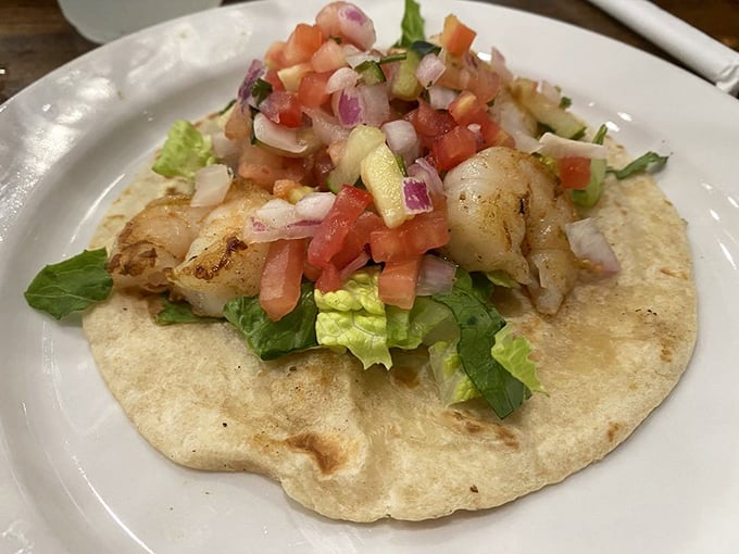 These tacos don't need Tuesday as an excuse. Fresh seafood, crisp vegetables, and a soft tortilla create the perfect handheld vacation.