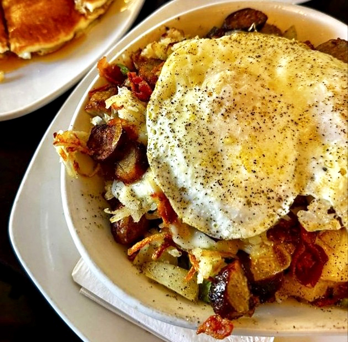 This skillet doesn't just break your fast—it demolishes it with potatoes, eggs, and enough deliciousness to fuel your entire day.