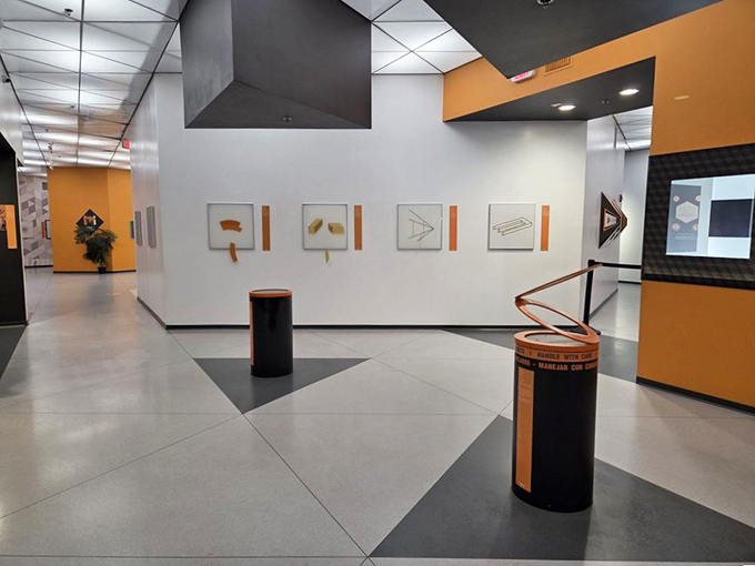 Clean, modern design with educational displays proves that learning about optical science can be as stylish as it is fascinating.