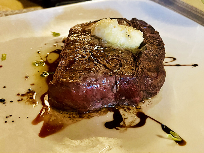 This perfectly seared filet topped with compound butter isn't just dinner—it's the reason cameras were invented in the first place.