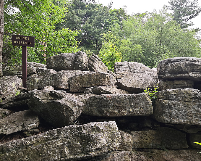Sunset Overlook: where rocks millions of years old provide the perfect theater seating for nature's daily farewell performance.
