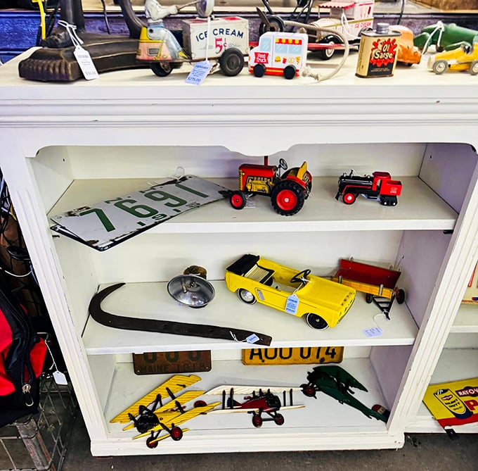 Childhood nostalgia in miniature form. These vintage toys survived decades without batteries, screens, or software updates—imagine that!