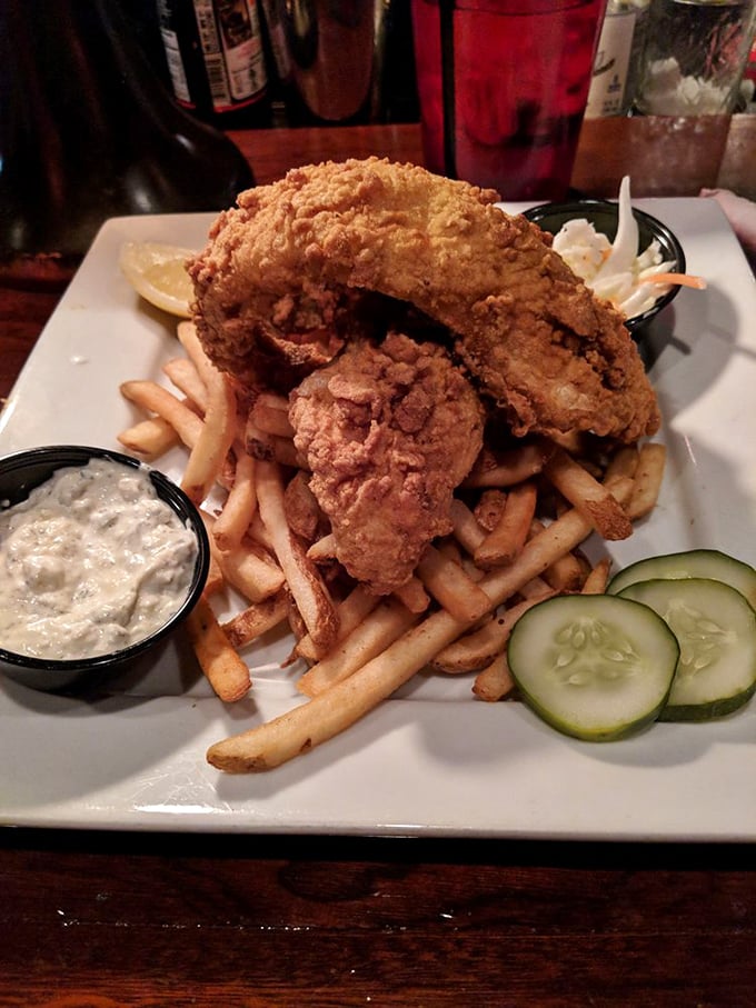 Golden-battered perfection that would make any Midwesterner misty-eyed. This walleye didn't just swim upstream—it ascended to culinary heaven.