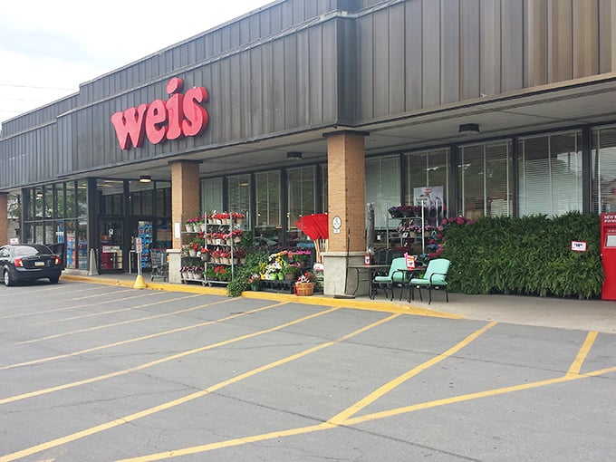 Every small town needs its anchor store. Weis Markets provides the essentials with those charming outdoor displays that big-box retailers forgot about.