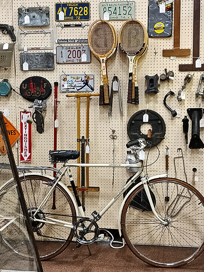 That vintage bicycle isn't just transportation—it's a time machine with handlebars, ready to pedal you back to simpler days.