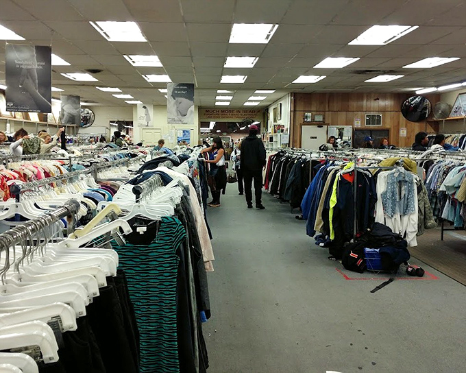 The clothing department could outfit a small army of fashion-forward individuals for decades—all organized with surprising precision.
