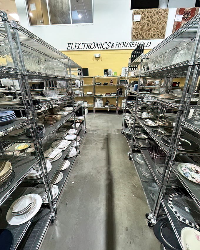 The dishware aisle—where complete strangers will judge your excellent taste as you reunite separated pieces of vintage Corelle patterns.