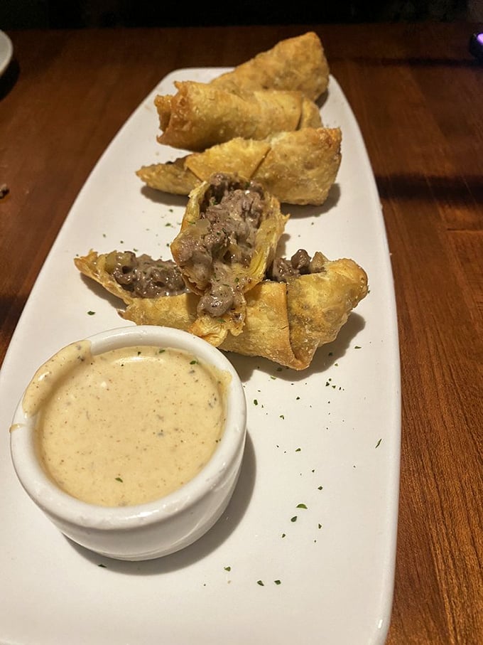 These aren't your average egg rolls—they're little golden pockets of savory filling that make waiting for the main course a pleasure, not a chore.