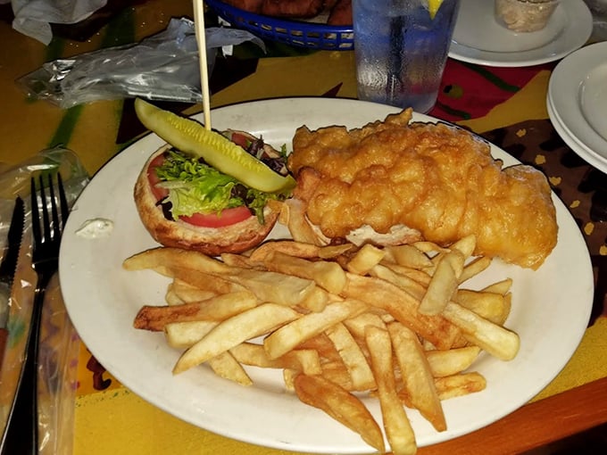 Fish and chips elevated beyond pub grub – crispy perfection that would make the British jealous.