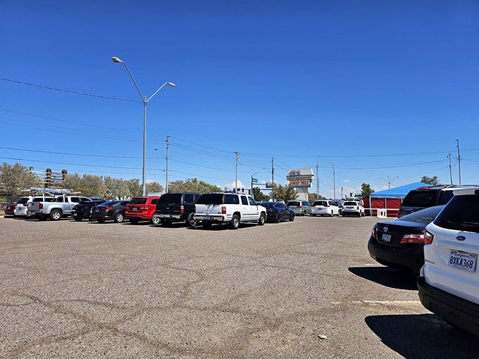The "park" in Park 'n Swap isn't just clever wordplay—rows of vehicles bake under the Arizona sun while their owners hunt for deals.