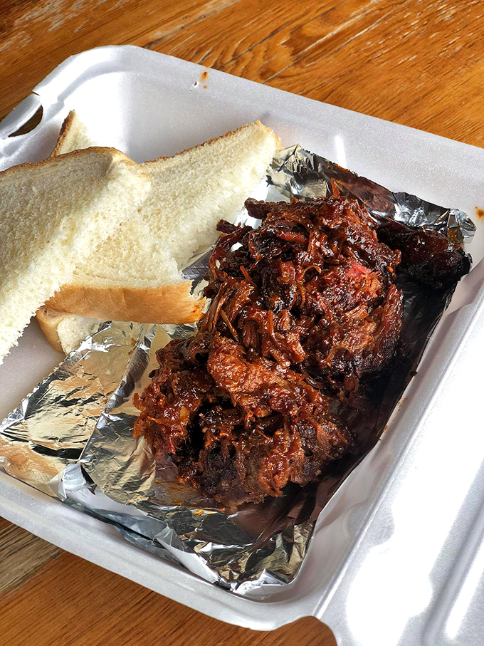 Pulled pork and white bread—a combination so simple yet so perfect it makes you question why humans ever invented complicated food.