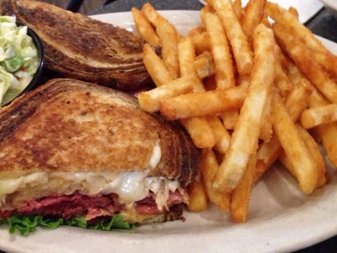 This isn't just a sandwich—it's a Reuben masterpiece that would make New York delis stand up and take notice.