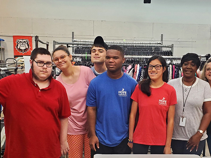 The diverse team behind Hope's Closet brings energy and purpose to this community-focused thrift store experience.
