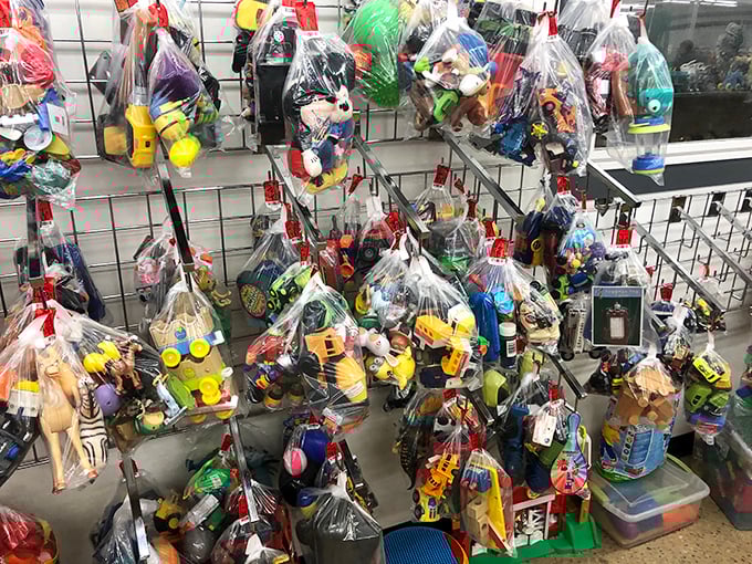 Childhood memories in plastic bags – these bundled toy collections are like time capsules of joy waiting to delight a new generation.